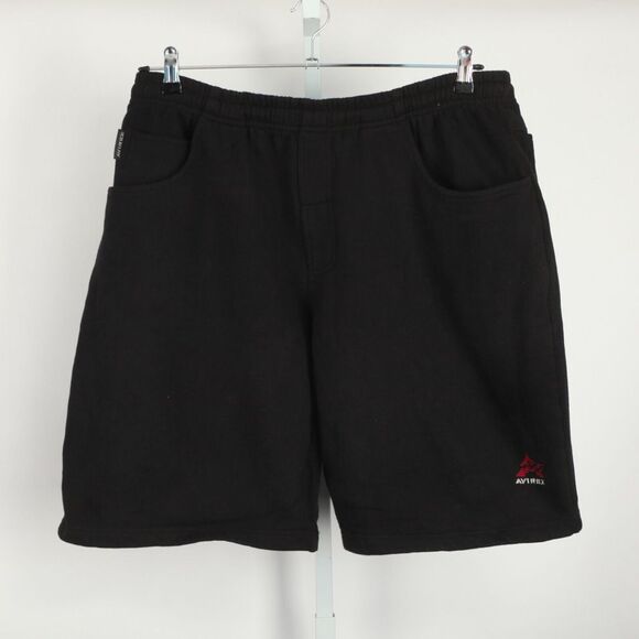 Avirex | Shorts | Avirex Shorts Mens Extra Large Black Fleece Elastic ...